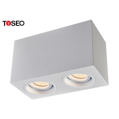 China Square Surface Mounted Downlight GU10 Adjustable Ceiling Spotlight 200x100mm 220V for sale