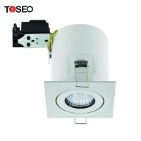 China White Recessed Fire Rated Downlight GU10 Die Cast Aluminum 220V 75mm Cutout for sale