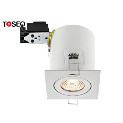 China White Recessed Fire Rated Downlight GU10 Die Cast Aluminum 220V 75mm Cutout for sale