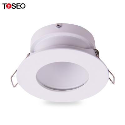 China Black Round Fixed Recessed LED Downlight 70mm Cutout GU5.3 12V 220V-240V for sale