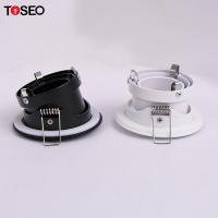 China Black Round Fixed Recessed LED Downlight 70mm Cutout GU5.3 12V 220V-240V for sale