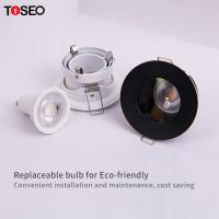 China Black Round Fixed Recessed LED Downlight 70mm Cutout GU5.3 12V 220V-240V for sale
