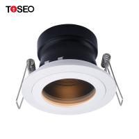 China Round Anti Glare Downlight MR16 Housing Pure Aluminium 50000H Life 12V 70mm Cutout for sale