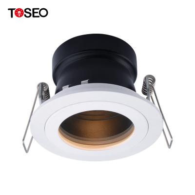 China Round Anti Glare Downlight MR16 Housing Pure Aluminium 50000H Life 12V 70mm Cutout for sale