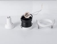 China Round Anti Glare Downlight MR16 Housing Pure Aluminium 50000H Life 12V 70mm Cutout for sale