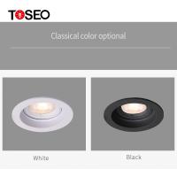 China Apartment Recessed Cob Downlight GU5.3 Round Black Adjustable LED Down Light for sale