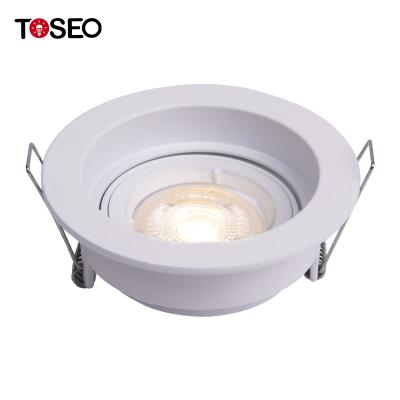 China Apartment Recessed Cob Downlight GU5.3 Round Black Adjustable LED Down Light for sale