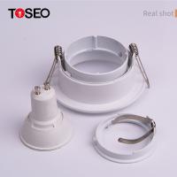 China Apartment Recessed Cob Downlight GU5.3 Round Black Adjustable LED Down Light for sale