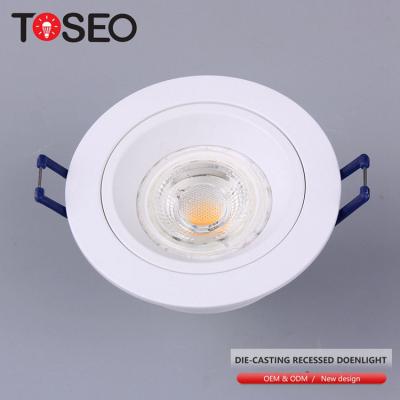 China Recessed Anti Glare Downlight 80mm Cutout Die Cast Aluminum GU10 MR16 12V 220V for sale