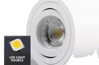 China Die-cast Aluminum LED COB Surface Mounted Ceiling Light 85mm 12V AC220V Adjustable Downlight for sale
