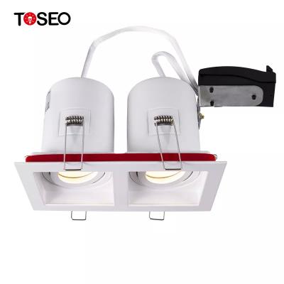 China Fire Rated Recessed LED Downlight GU10 12V 220V Die Cast Aluminum 185x100mm Hotel Ceiling Spotlight for sale
