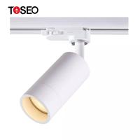 China Pure Aluminium Magnetic Track Light GU10 Fixture 90 Degree Adjustable Angle 220V-240V for sale