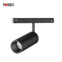 China 3000K 7 Watt Indoor Magnetic Track Lights Folding Black Ceiling Light Adjustable for sale