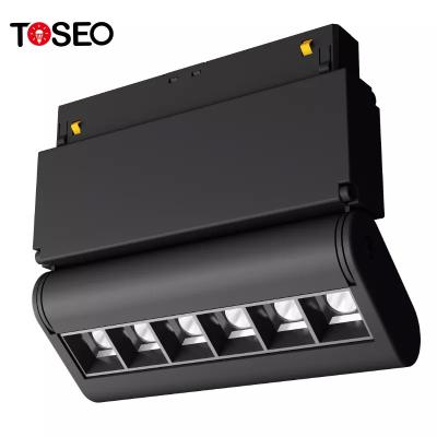 China 6W 48V LED Magnetic Track Light 4 Wire Surface Mounted Ceiling Spotlight for sale