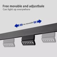 China 6W 48V LED Magnetic Track Light 4 Wire Surface Mounted Ceiling Spotlight for sale