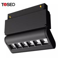 China Magnetic Dimmable LED Track Light System Cri 90 Black Color for sale