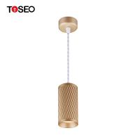 China Champagne Gold LED Ceiling Pendant Light GU10 60xH130mm Modern Luxury Chandelier for sale