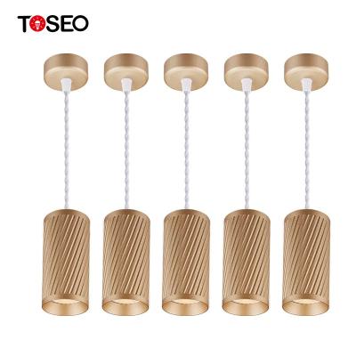 China Champagne Gold LED Ceiling Pendant Light GU10 60xH130mm Modern Luxury Chandelier for sale