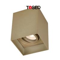 China Aluminum Adjustable Surface Mounted LED Downlight Square Modern Black GU10 Anti Glare for sale