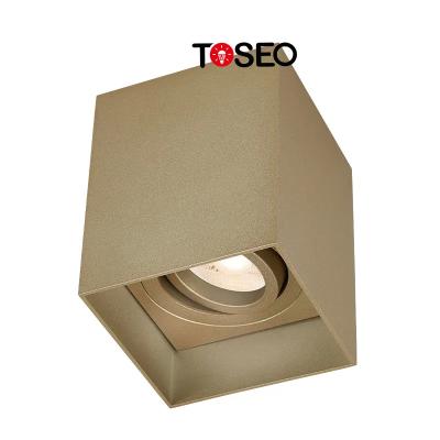 China Aluminum Adjustable Surface Mounted LED Downlight Square Modern Black GU10 Anti Glare for sale