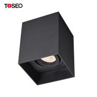 China Aluminum Adjustable Surface Mounted LED Downlight Square Modern Black GU10 Anti Glare for sale