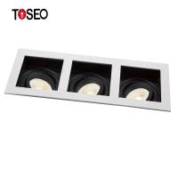 China Adjustable Angle Anti Glare Spot Light  Recessed Three Head 250mm Led Downlight for sale