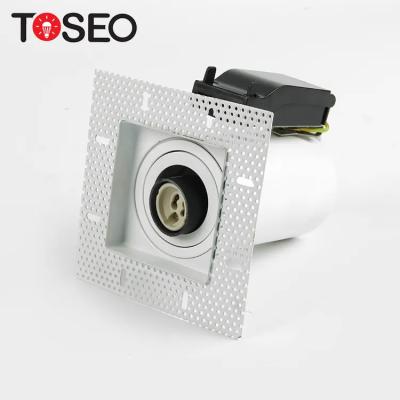 China Custom Trimless GU10 Fire Rated Downlight 125mm Die Cast Aluminum Ceiling Mounted for sale