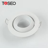 China 95mm Adjustable White Recessed Downlight Fixture GU10 MR16 AC 220V 12V for sale