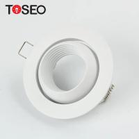 China 95mm Adjustable White Recessed Downlight Fixture GU10 MR16 AC 220V 12V for sale