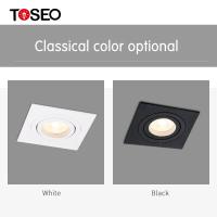China Office Led Square 92mm Recessed Downlight Fixtures Adjustable Gu10 Spotlight for sale