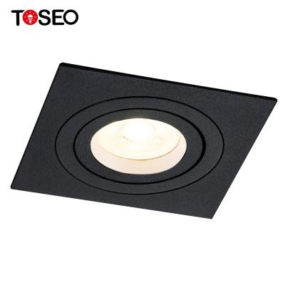China Office Led Square 92mm Recessed Downlight Fixtures Adjustable Gu10 Spotlight for sale