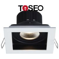China Die Cast Aluminum Fireproof COB LED Downlight 10W 220-240V Recessed Square Spot Light for sale