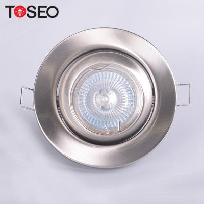 China Round Adjustable Recessed Downlight Fitting for GU10 Bulb 108mm 85mm Cutout for sale