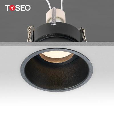 China TOSEO IP20 Die Cast Aluminium 82mm Anti Glare Recessed LED Downlight GU10 for sale