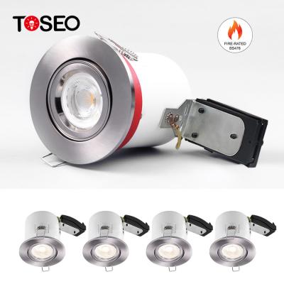 China Recessed Fire Rated Downlight GU10 Fitting Die Cast Aluminum 90mm Cutout 220-240V for sale