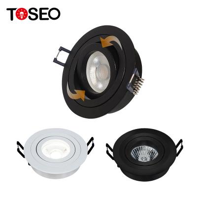 China IP20 Adjustable Gu10 Recessed Downlight Fitting Die Casting Aluminum for sale