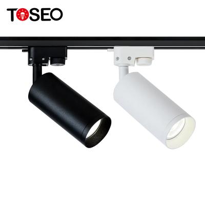 China Hotel Ceiling Mounted Track Light Pure Aluminium GU10 60x130mm Adjustable Spotlight for sale
