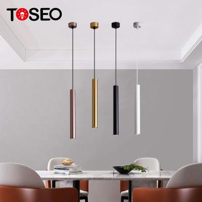 China GU10 Linear Pendant Light 60x300mm Aluminum Modern Living Room Chandelier 220V for sale
