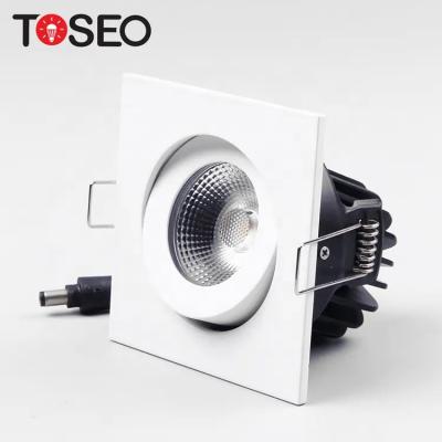 China Customized Fire Rated Recessed LED Downlight 10W 220V Square COB Spotlight for sale