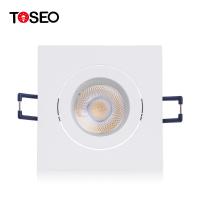 China White Recessed Housing GU10 GU5.3 COB Square Ceiling Light Fitting 85x85x23mm 68mm Cutout for sale