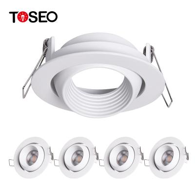 China 5W 6W 7W Recessed LED Ceiling Light Adjustable Frame MR16 GU10 95mm Aluminum Downlight for sale