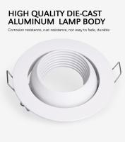 China 5W 6W 7W Recessed LED Ceiling Light Adjustable Frame MR16 GU10 95mm Aluminum Downlight for sale