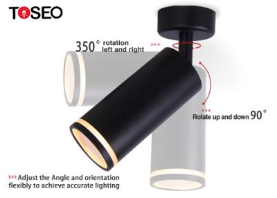 China GU10 Pure Aluminum LED Ceiling Spotlights 7w Adjustable White / Black for sale