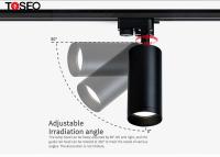 China TOSEO Gallery LED Ceiling Track Lights 360 Degree Adjustable Die Cast Aluminum for sale