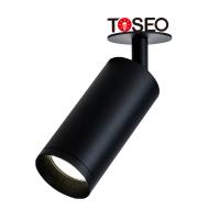 China Cylinder Surface Mounted Spotlight Adjustable Black Aluminium GU10 Downlights for sale
