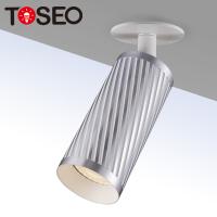 China Black Aluminium GU10 Downlights Cylinder Surface Mounted Spotlight Adjustable for sale