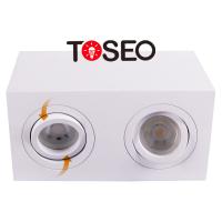 China Surface Mounted Square LED Downlight Pure Aluminium 200x100mm GU10 220V for sale