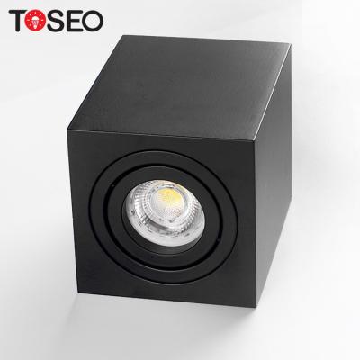 China Ra90 6W Surface Mount Adjustable Downlight GU10 Black Pure Aluminium for sale