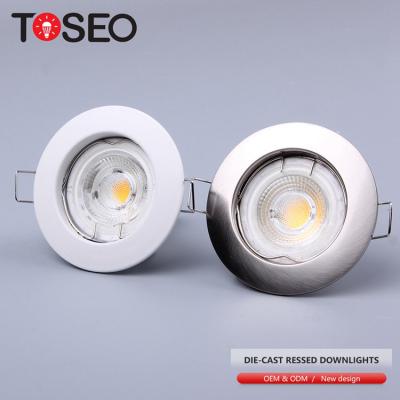 China 77mm Diameter GU10 Downlight Fitting Black IP20 2 Year Warranty for sale
