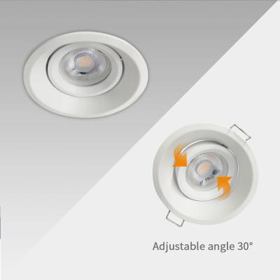 China White IP65 GU10 LED Downlight 85mm Cut Out Die Cast Aluminum Anti Glare for sale